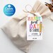 Back to School Gift Tag Printable Template, Editable Happy 1st First ...