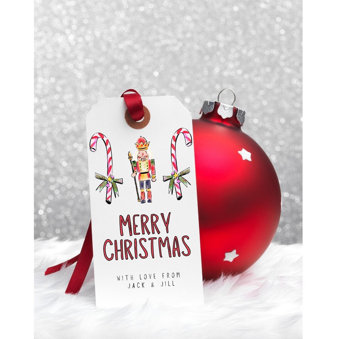 Editable Christmas Nutcracker Gift Tag, Customizable Printable Holiday ...