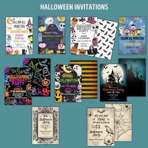 Editable Halloween Favor Tag Spooky Ghost Witch Boo Gift Tags Trick or ...