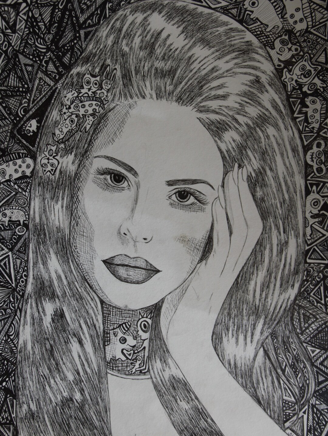 Drawing Lana Del Rey Inspired Geometric Triangle Art and Unicorns I ...