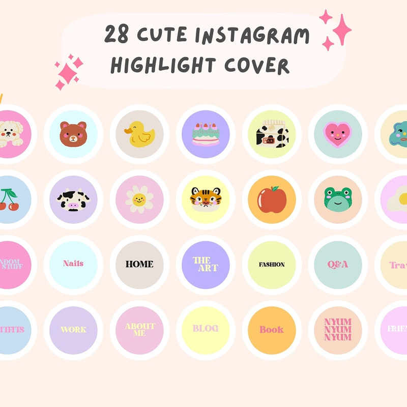 Cute Instagram Icons - Etsy