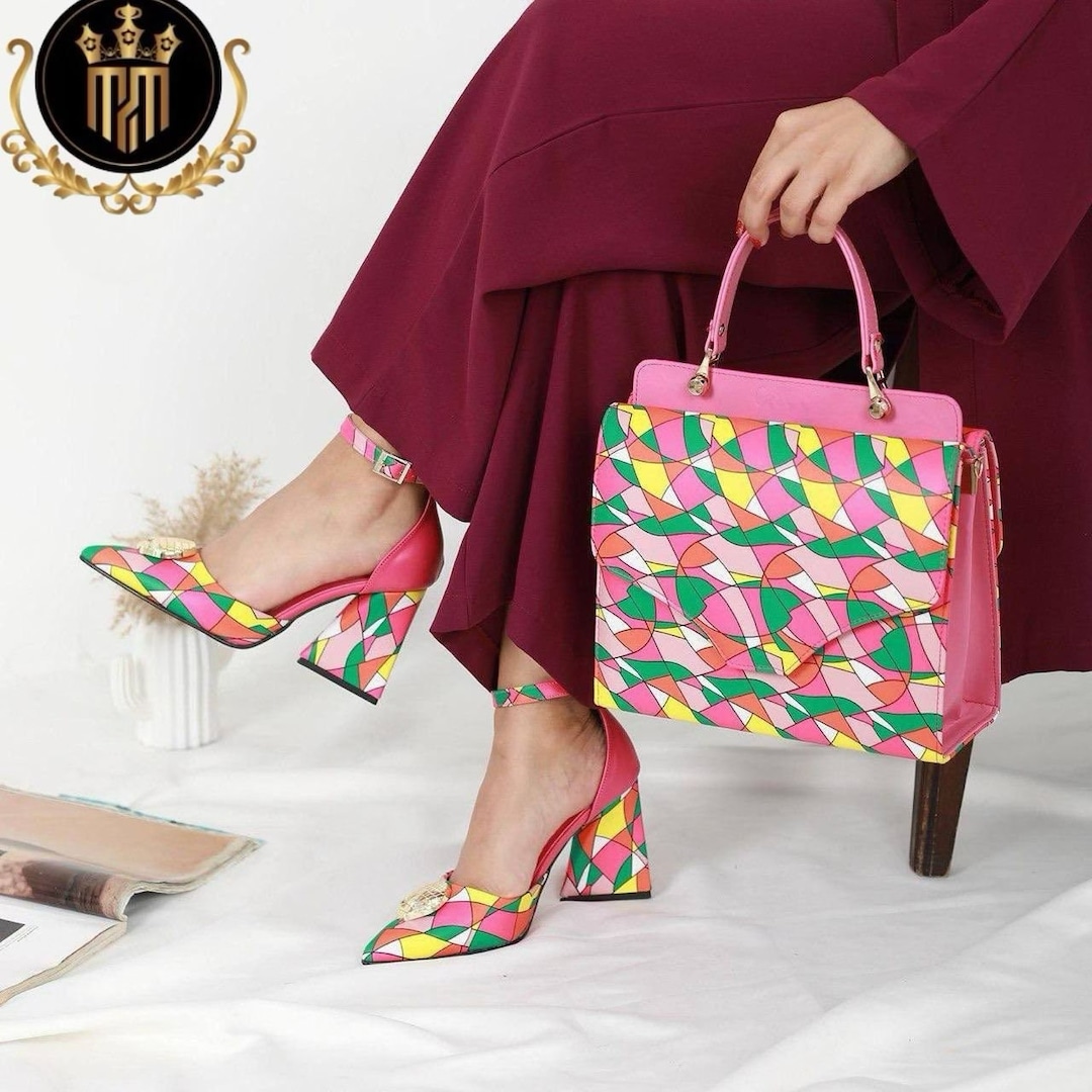 Miss Melisa Shoe and Bag 2023 Pyramid Colors Stylish Design - Etsy