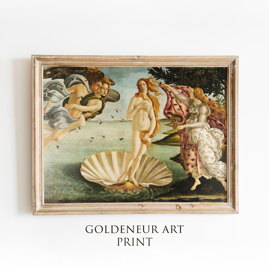 Birth of Venus by Sandro Botticelli Vintage Aphrodite Goddess Print ...