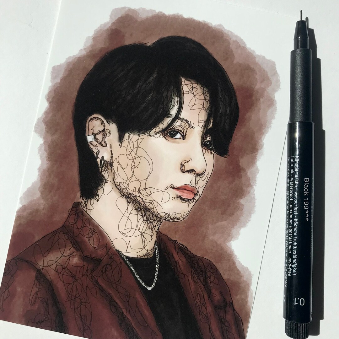 BTS Jungkook JK Art Print / Poster Fan Art A6 A5 K-pop - Etsy