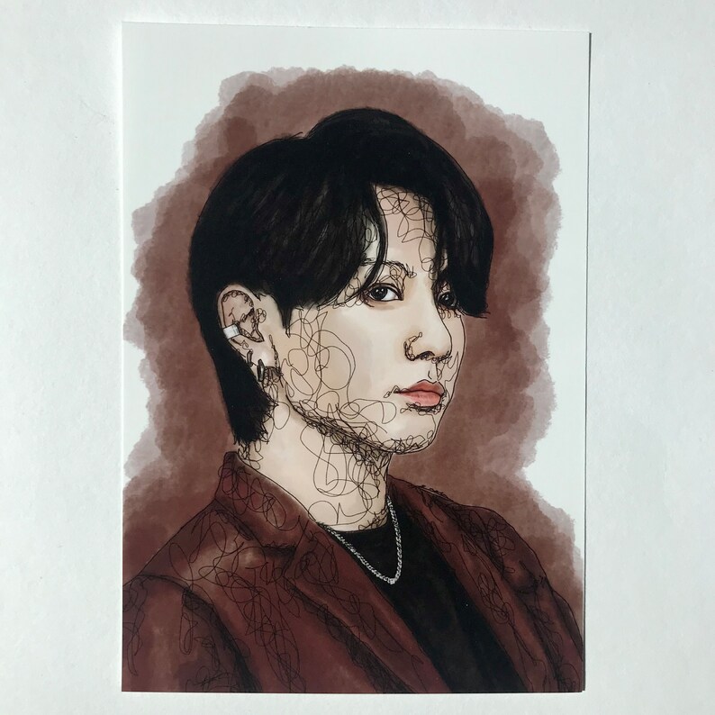 BTS Jungkook JK Art Print / Poster Fan Art A6 A5 K-pop - Etsy