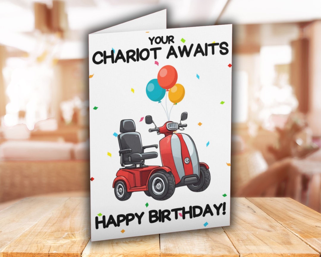 Your Chariot Awaits Happy Birthday, Funny Birthday Card, Rude Card for ...