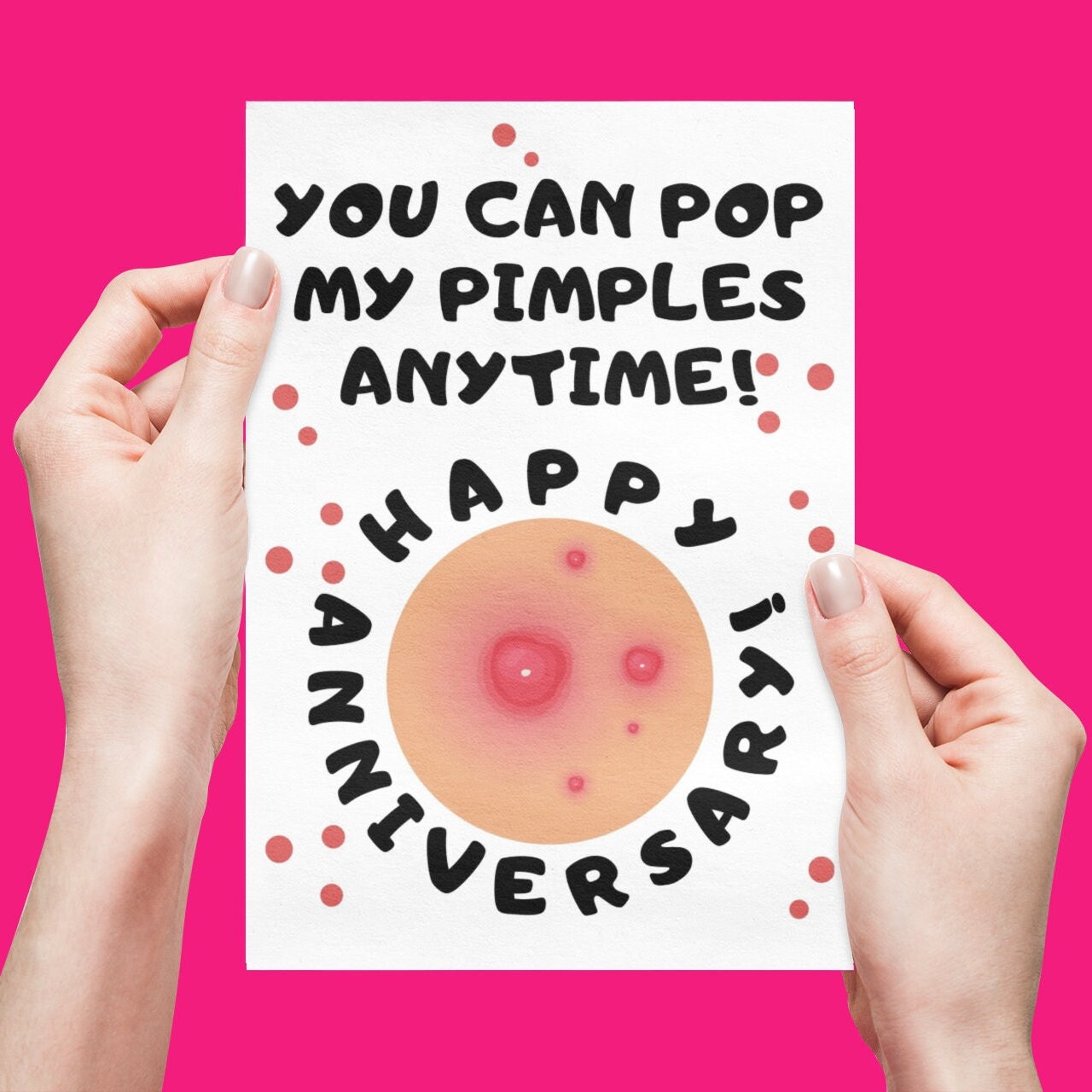 Pimple Popping Card, Funny Anniversary Card, Funny Zit Card, Pimple ...