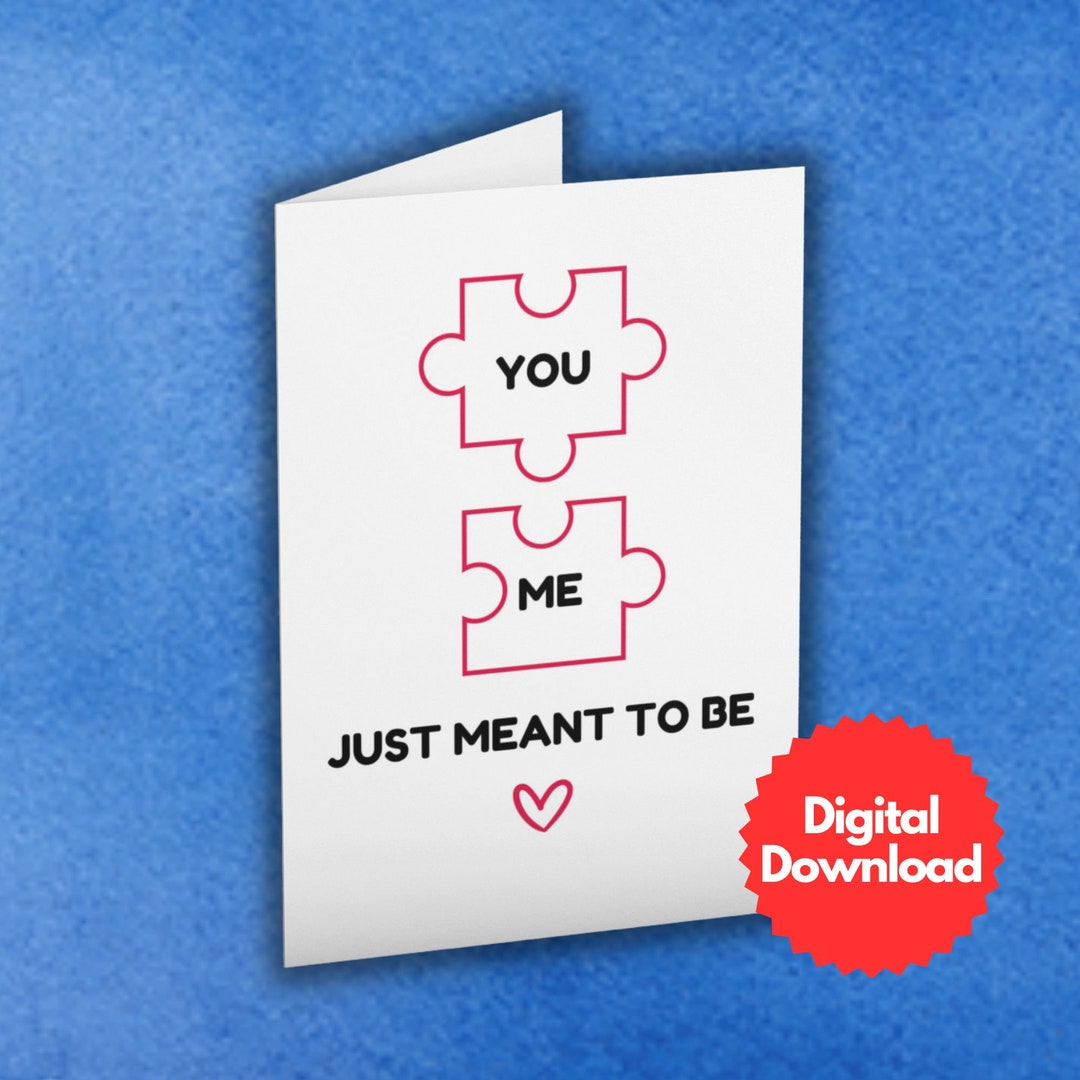 Cute Love Card Printable, Love You Card, Soulmate Anniversary ...