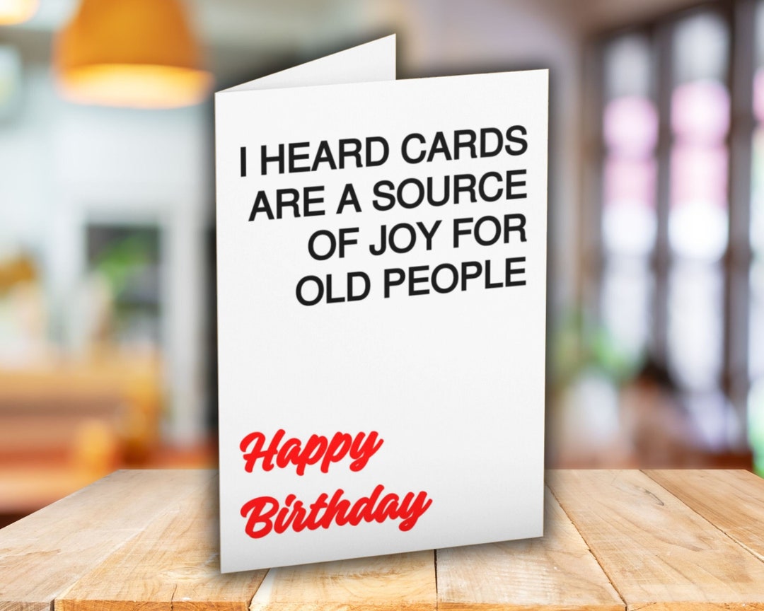 Funny Old People Birthday Card, Rude Old Age Card, for Mum, for Dad ...