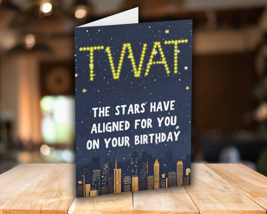 Funny Stars Birthday Card, Rude Birthday Cards, Offensive Happy ...