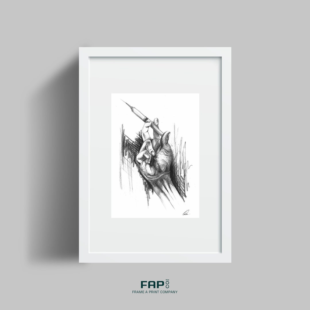 Abstract Hand Anatomy Charcoal Drawing, INSTANT DOWNLOAD, Hand-drawn ...