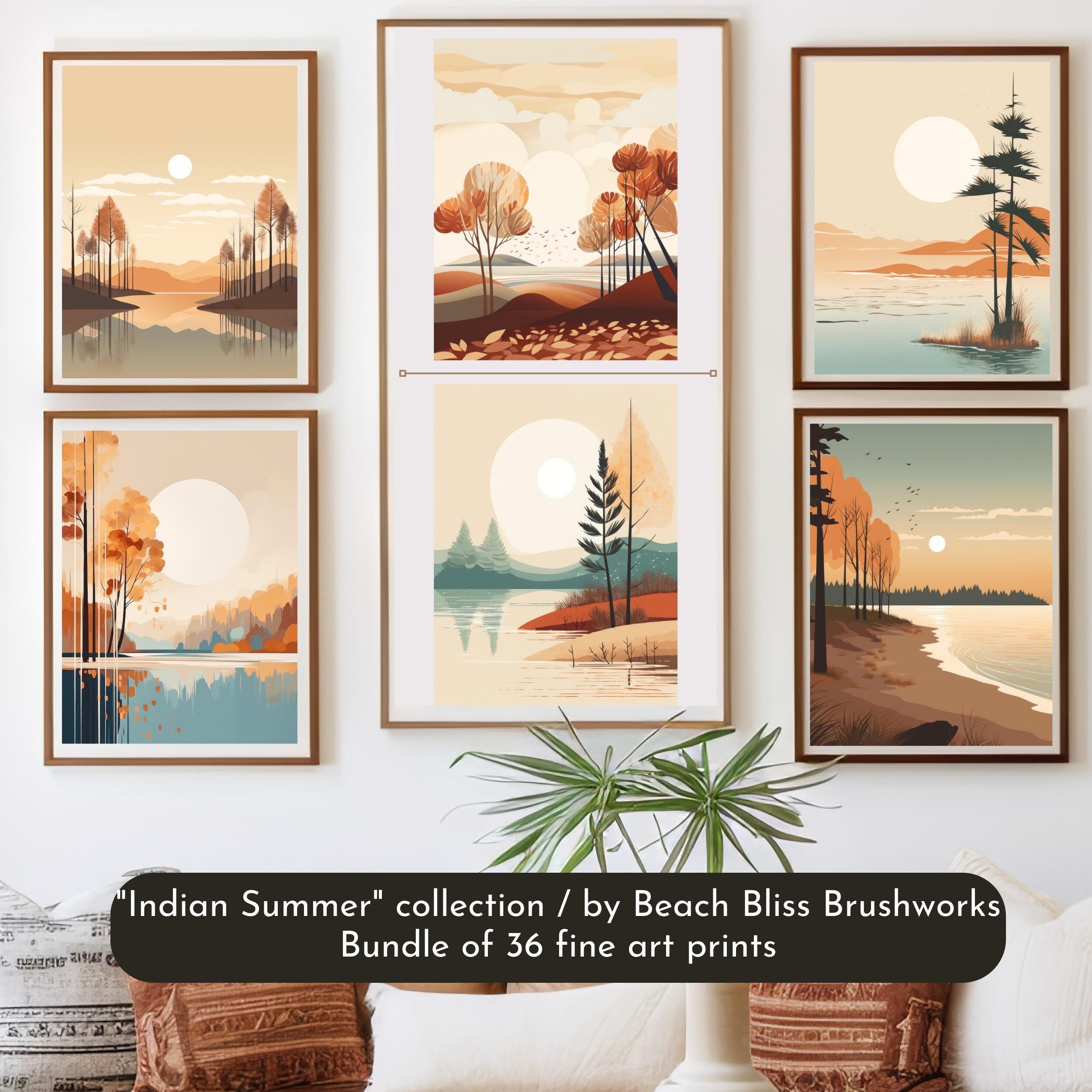 Fall, Autumn, Poster Set, Indian Summer, Boho, National Park, Great ...