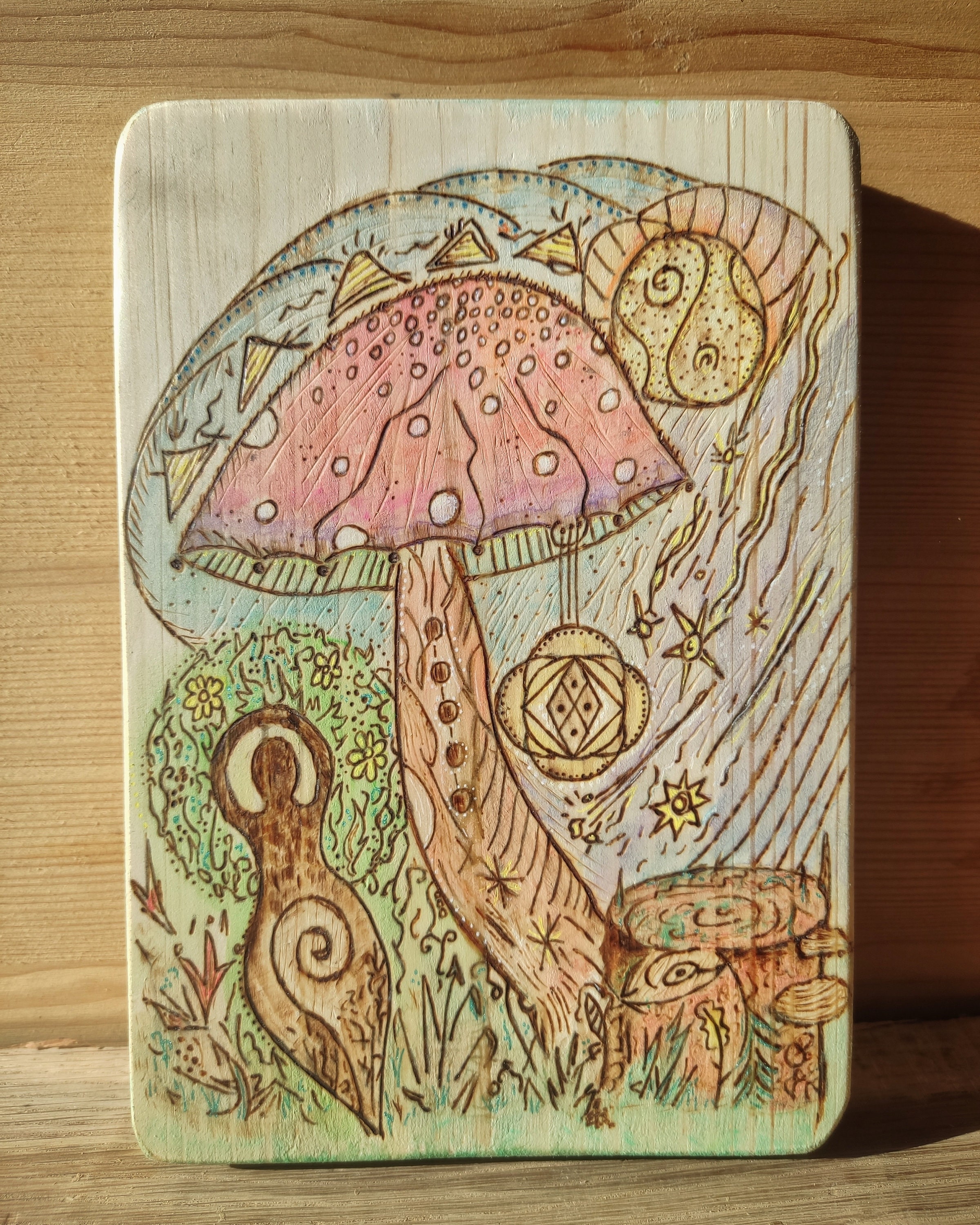 Pyrography Watercolor Painting - Etsy