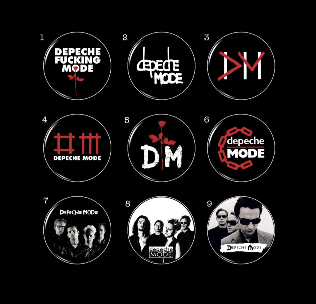 DM Pin-back Buttons | Depeche Mode Buttons | Music Buttons | Goth ...