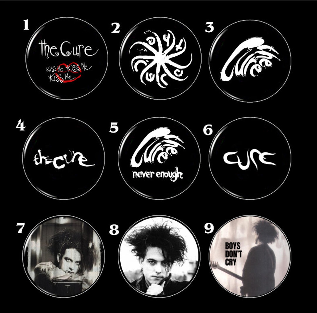The Cure Pin-back Buttons | the Cure Buttons | Music Buttons | Goth ...