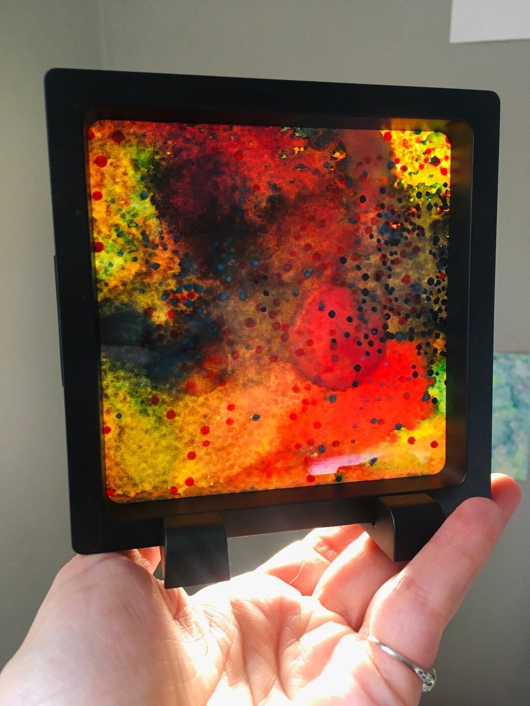 Abstract One-of-a-kind Ink Blot Painting Wall Art, Framed Art, Hanging ...