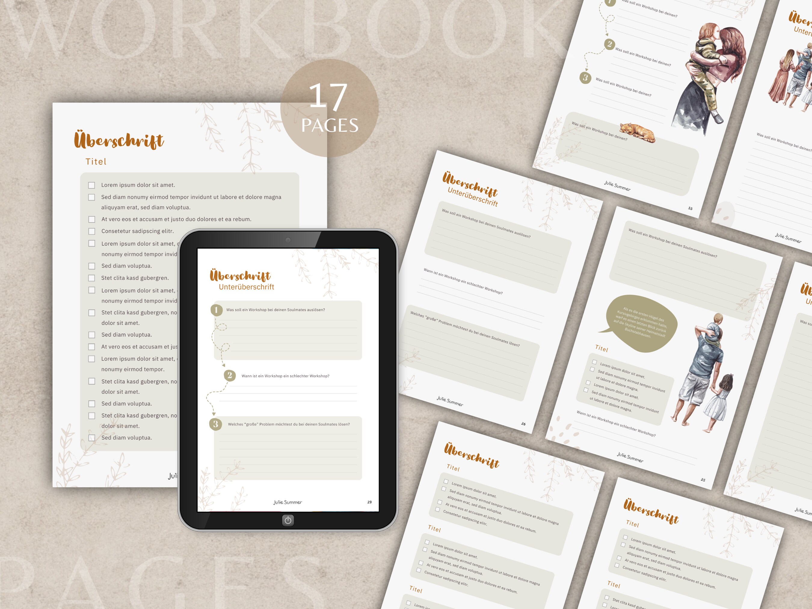 Ebook & Workbook TEMPLATE Editable Canvas Template Lead Magnet Course ...