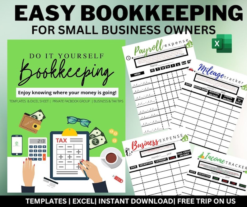 Ultimate Bookkeeping Template & Excel Sheets for Small Business Owners ...