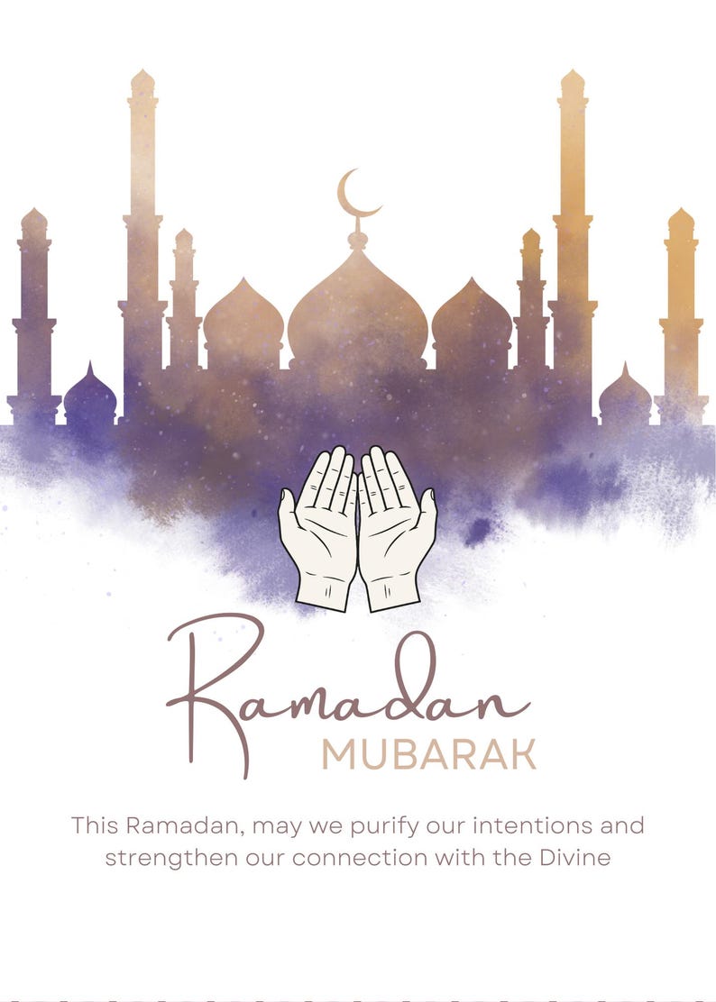 Editable Ramadan Dua Card Template | Islamic Prayer Printable (digital ...