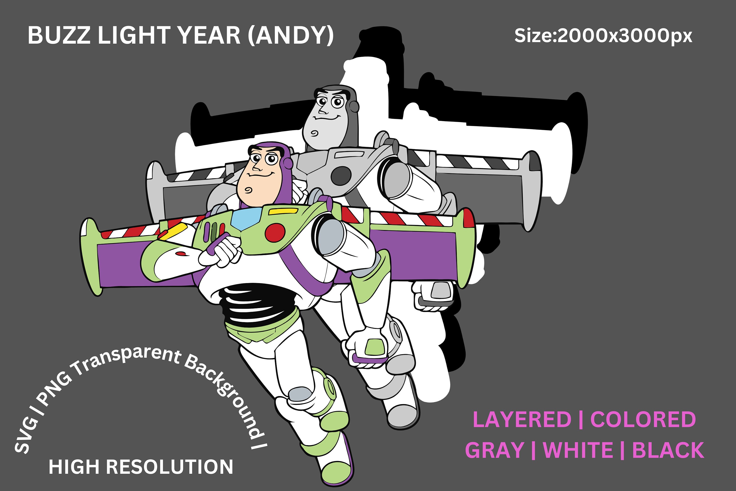 Buzz Lightyear Svg, Png, Toy Story Clouds SVG, Cartoon Cloud Silhouette ...