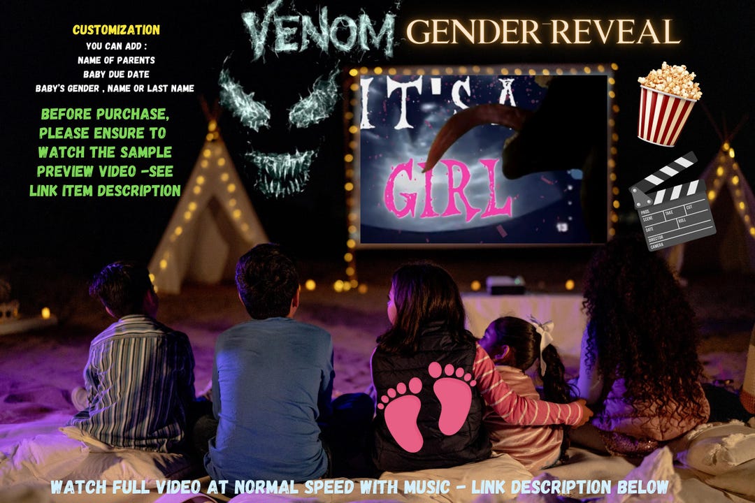 Venom Gender Reveal Video Announcement: It's a Girl (digital Download ...