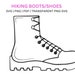 Hiking Boots SVG Hiking Shoes Outdoors Mountains Silhouette Clipart Cut ...