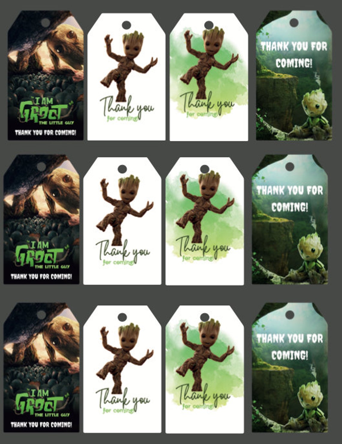 Groot Birthday Invitation Template, Printable Birthday Party Invitation ...