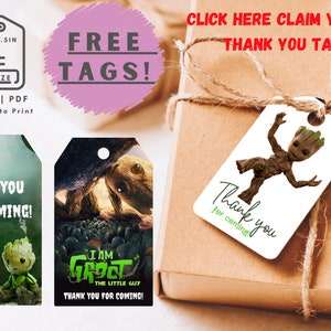 Groot Birthday Invitation Template: Editable Kids Party Invite (canva ...