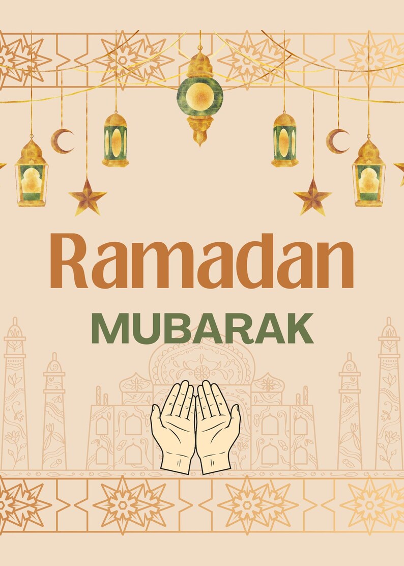 Editable Ramadan Dua Card Template | Islamic Prayer Printable (digital ...