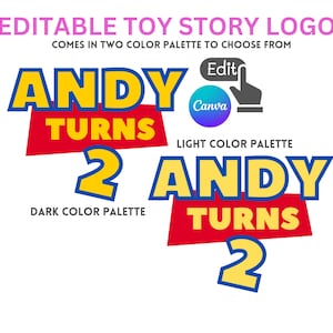 Editable Toy Story Logo Template: Custom Name PNG Icons (canva) - Etsy