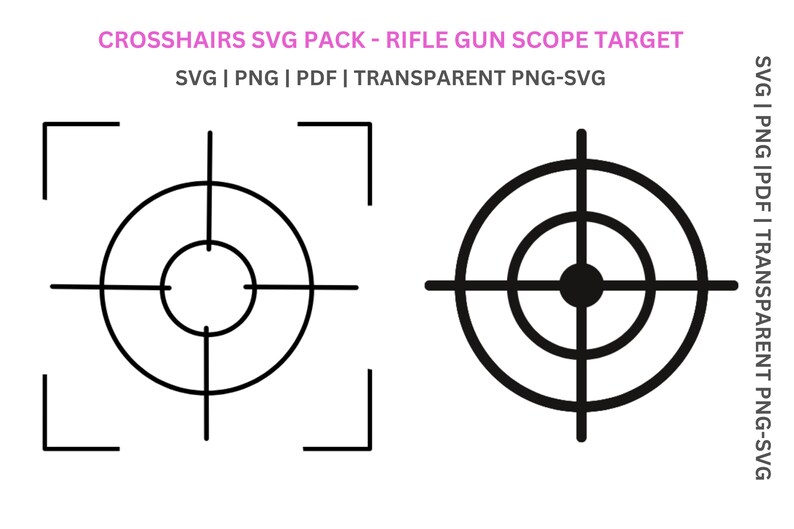 Rifle Gun Scope Target – Crosshairs SVG Clipart (digital Download) - Etsy