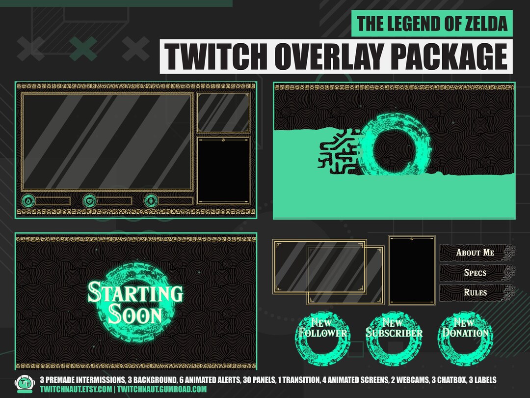 Zelda Tears of the Kingdom Twitch Overlay Package | the Legend Ofzelda ...