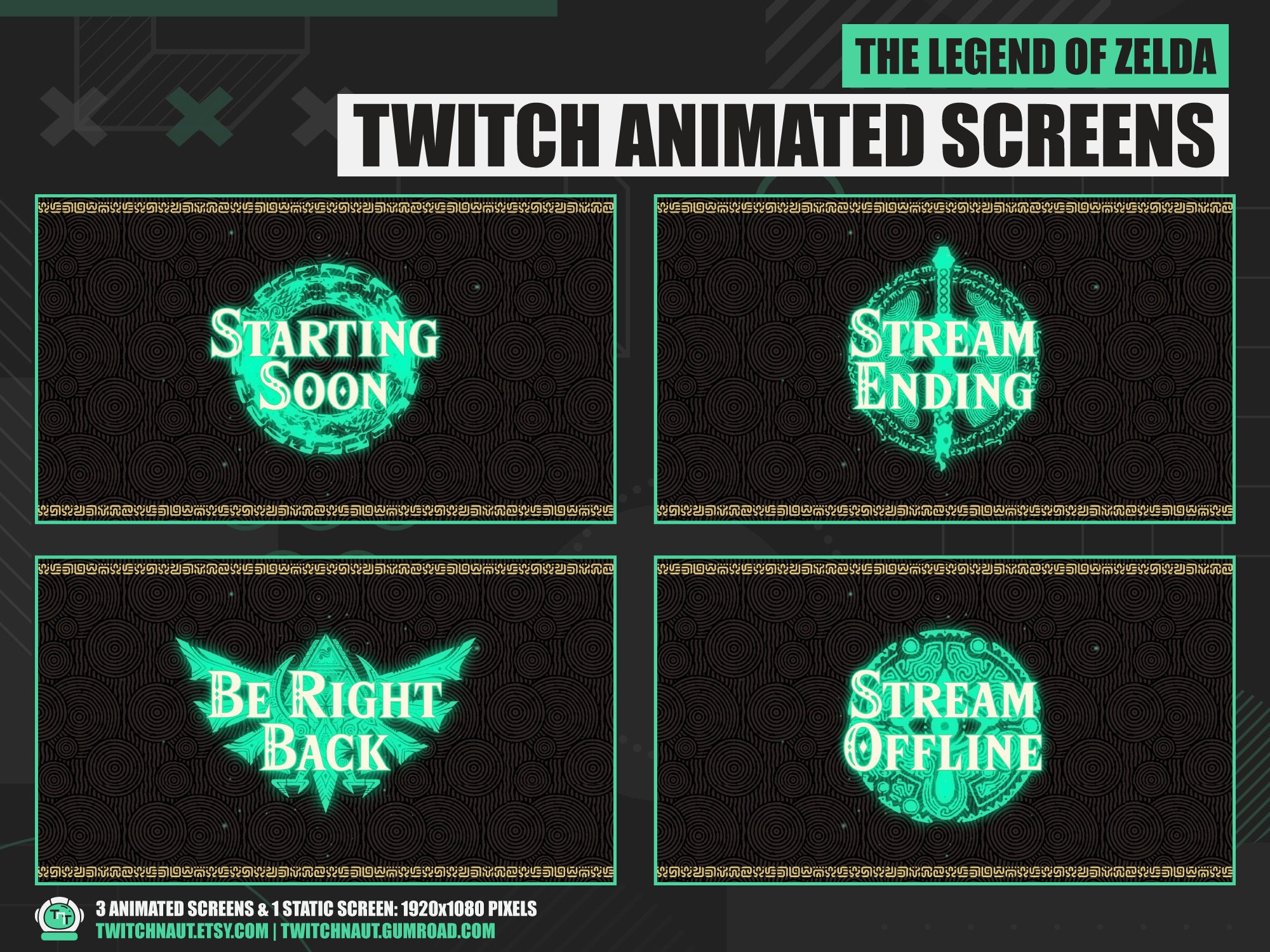 Zelda Tears of the Kingdom Twitch Overlay Package | the Legend Ofzelda ...