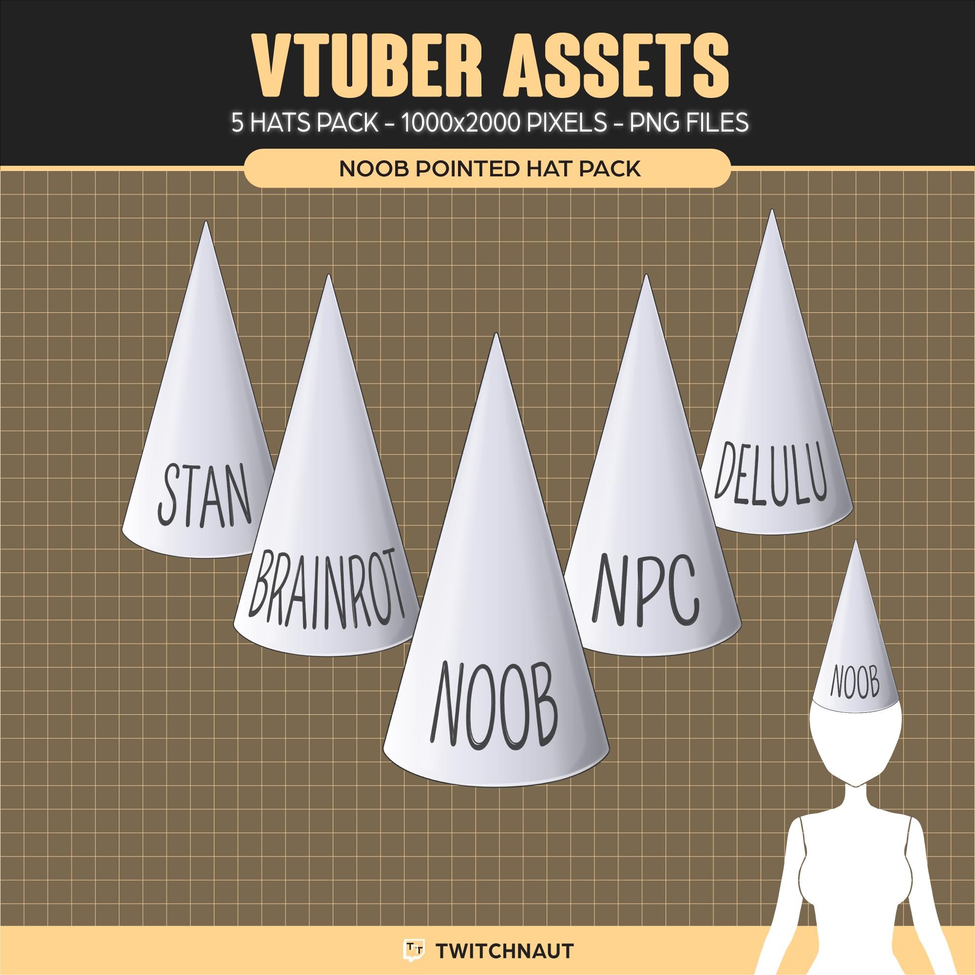 Funny Hat Vtuber Asset Package | Humor Vtube Studio Layerad Streamer ...