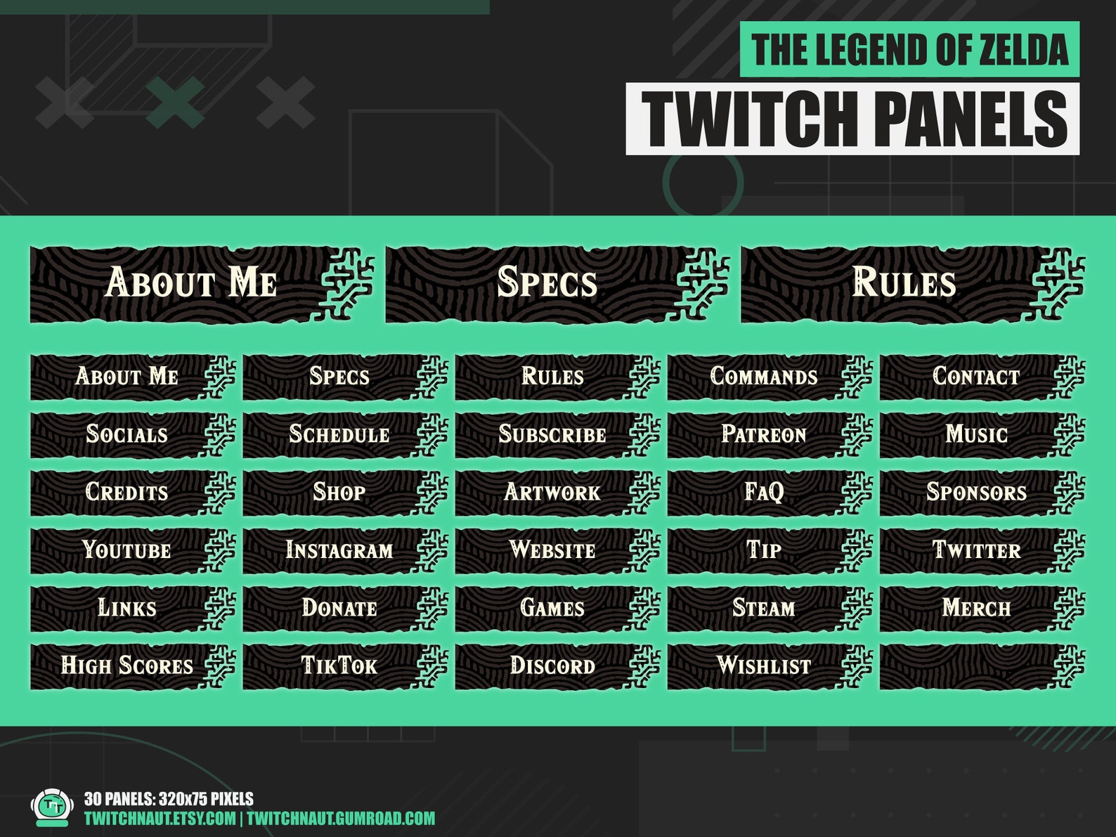 Zelda Tears of the Kingdom Twitch Overlay Package | the Legend Ofzelda ...
