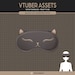 Black Cat Sleep Mask Vtuber Asset | Black and Gold Sleeping Mask Vtuber ...