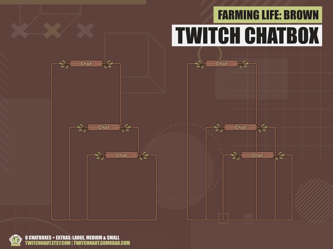 Farming Animated Cozy Twitch Overlay Package Brown Farm Cottagecore ...