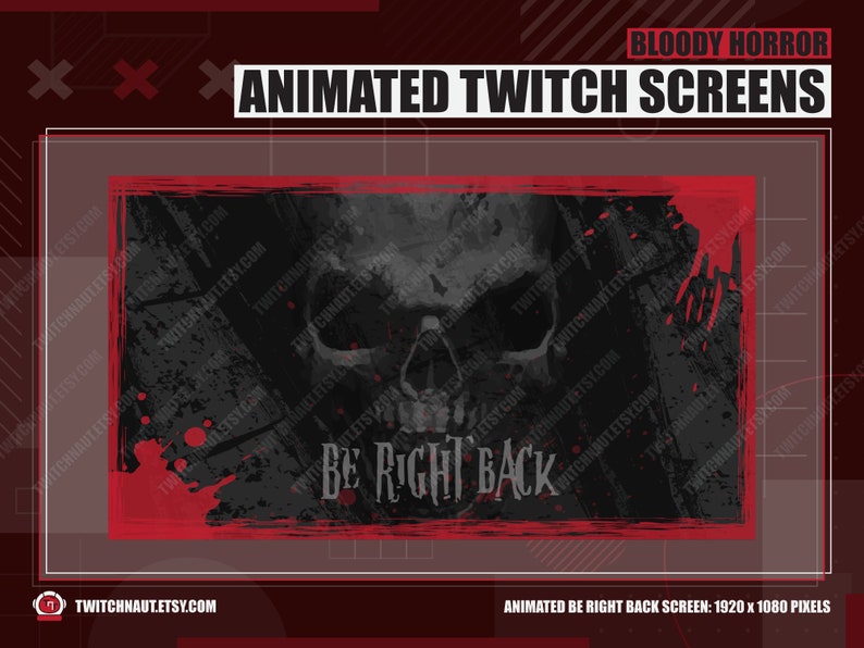 Animated Horror Twitch Screens for Streamers Horror Themed - Etsy