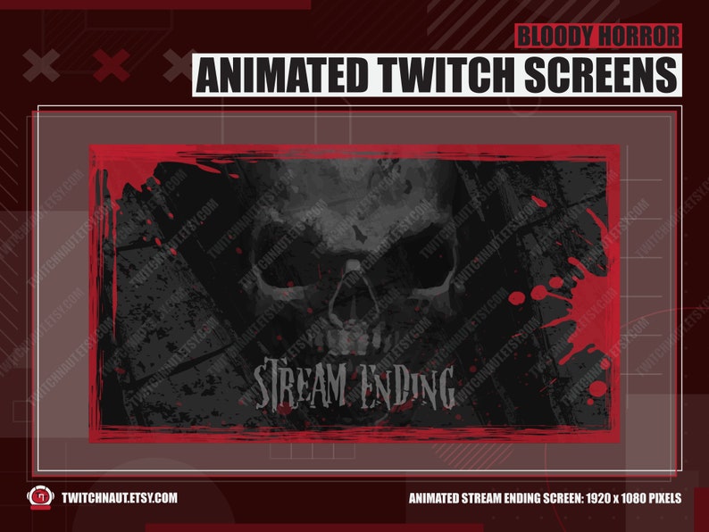 Animated Horror Twitch Screens for Streamers Horror Themed - Etsy