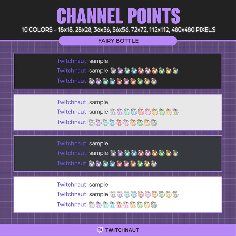 Fairy Bottle Twitch Channel Points | Magic Jar Vtuber Emote | Cute ...
