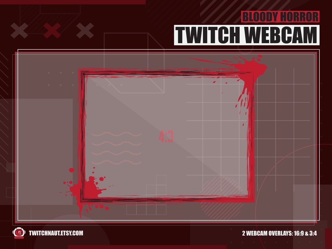 Bloody Dark Twitch Webcam for Horror and Dark Stream Horror - Etsy