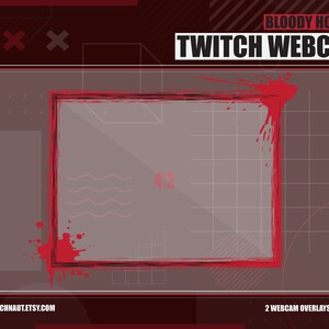 Bloody Dark Twitch Webcam for Horror and Dark Stream Horror - Etsy