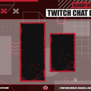 Red Horror Animated Twitch Overlay Package | Bloody Gothic Twitch ...