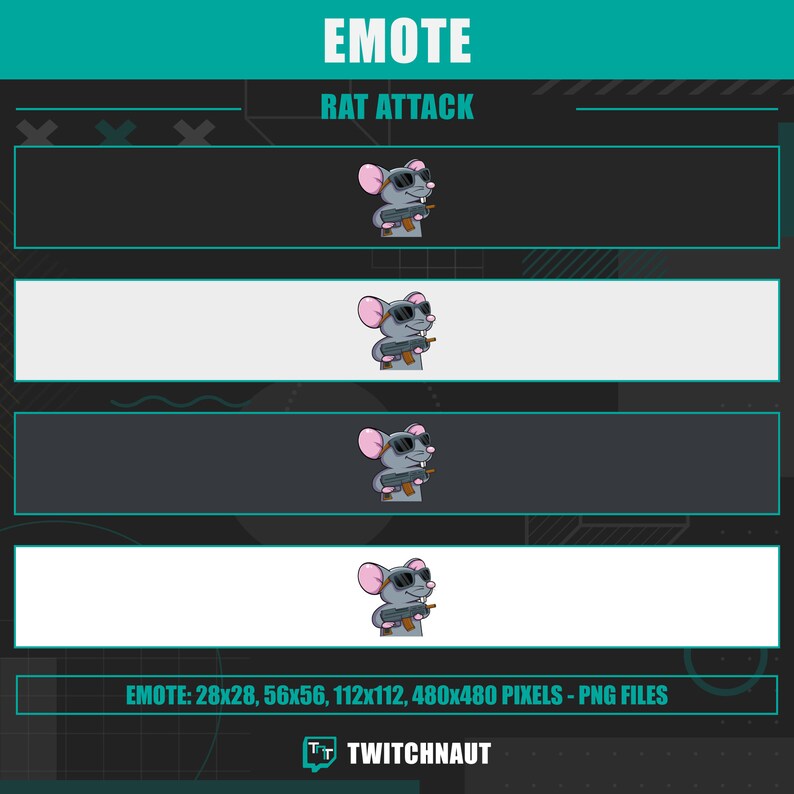 Rat Attack Twitch Emote | Escape From Tarkov Rat Emote | Loot Rat ...