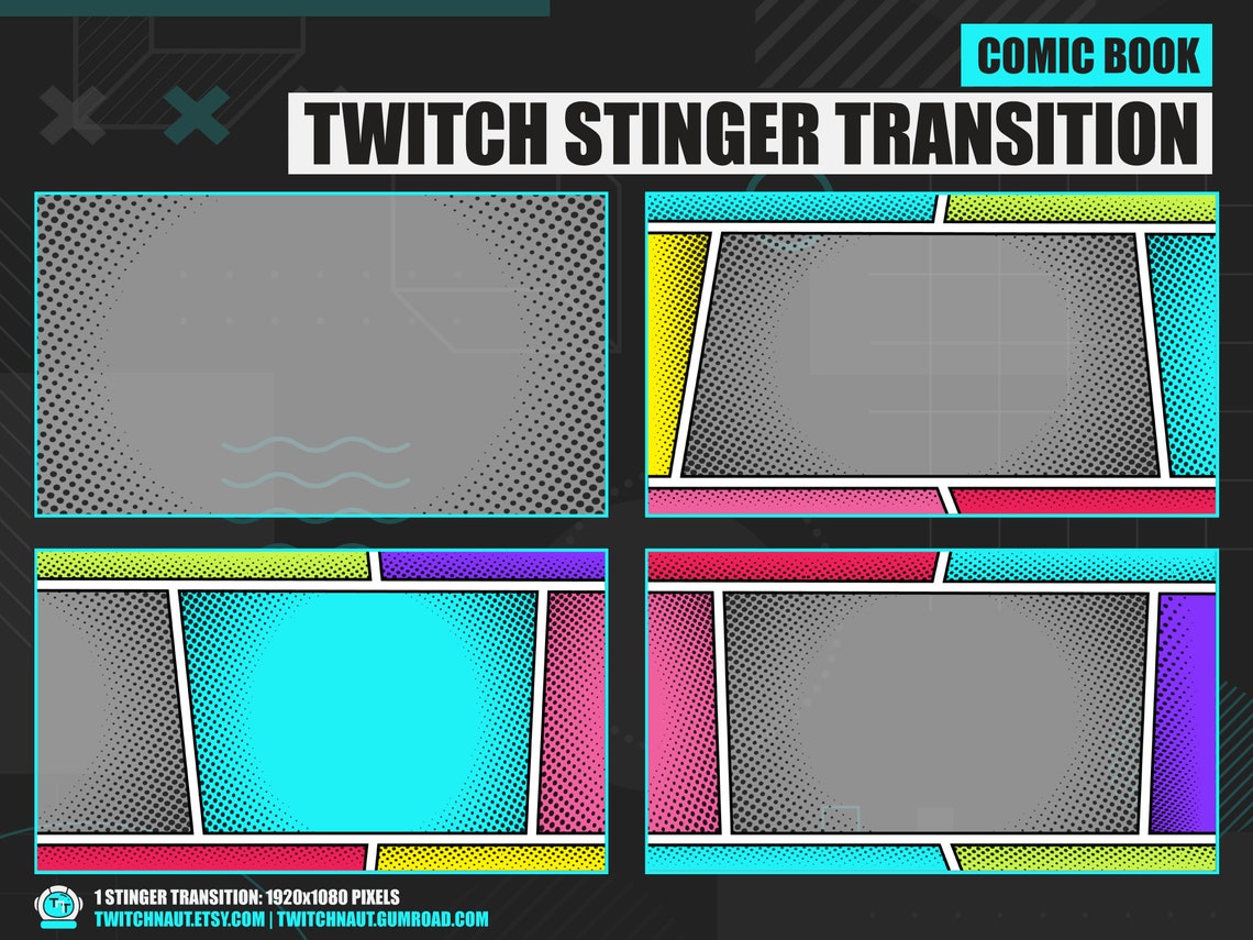 Comic Book Twitch Stinger Transition Manga Transition for - Etsy
