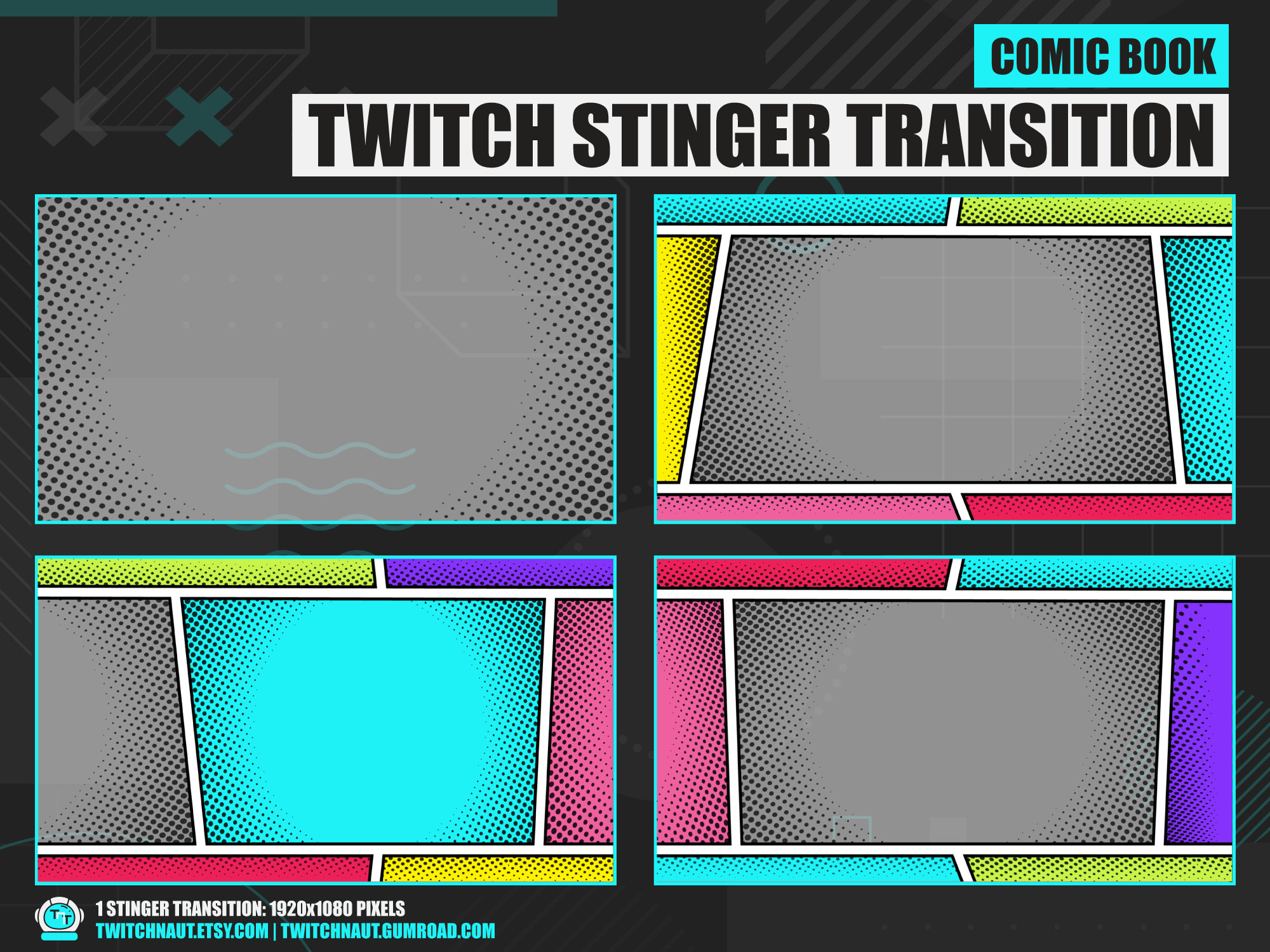 Comic Book Twitch Stinger Transition Manga Transition for - Etsy