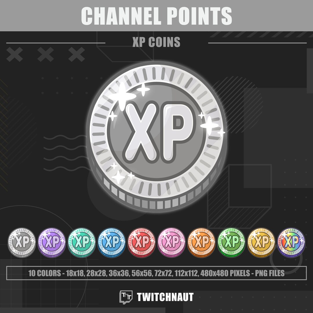 Xp Coin Twitch Channel Points | Experience Points Twitch Badges | Xp ...
