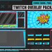 Animated Pink & Blue Comic Twitch Overlay Package Animated Twitch ...