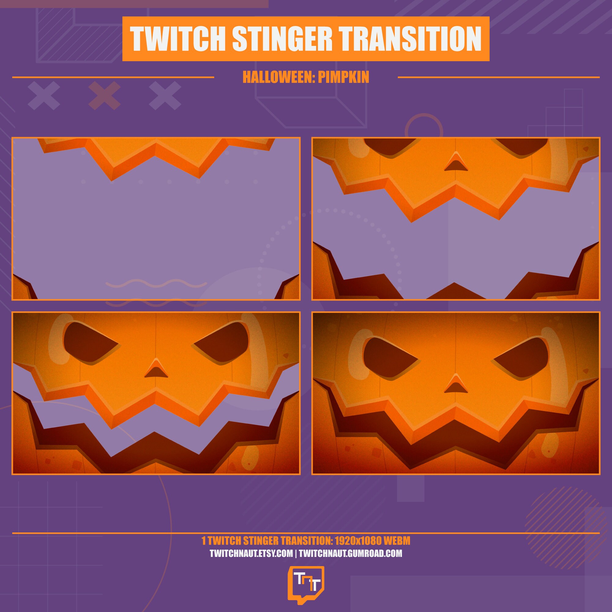 Halloween Pumpkin Twitch Stinger Transition Spooky & Haunted Stinger ...