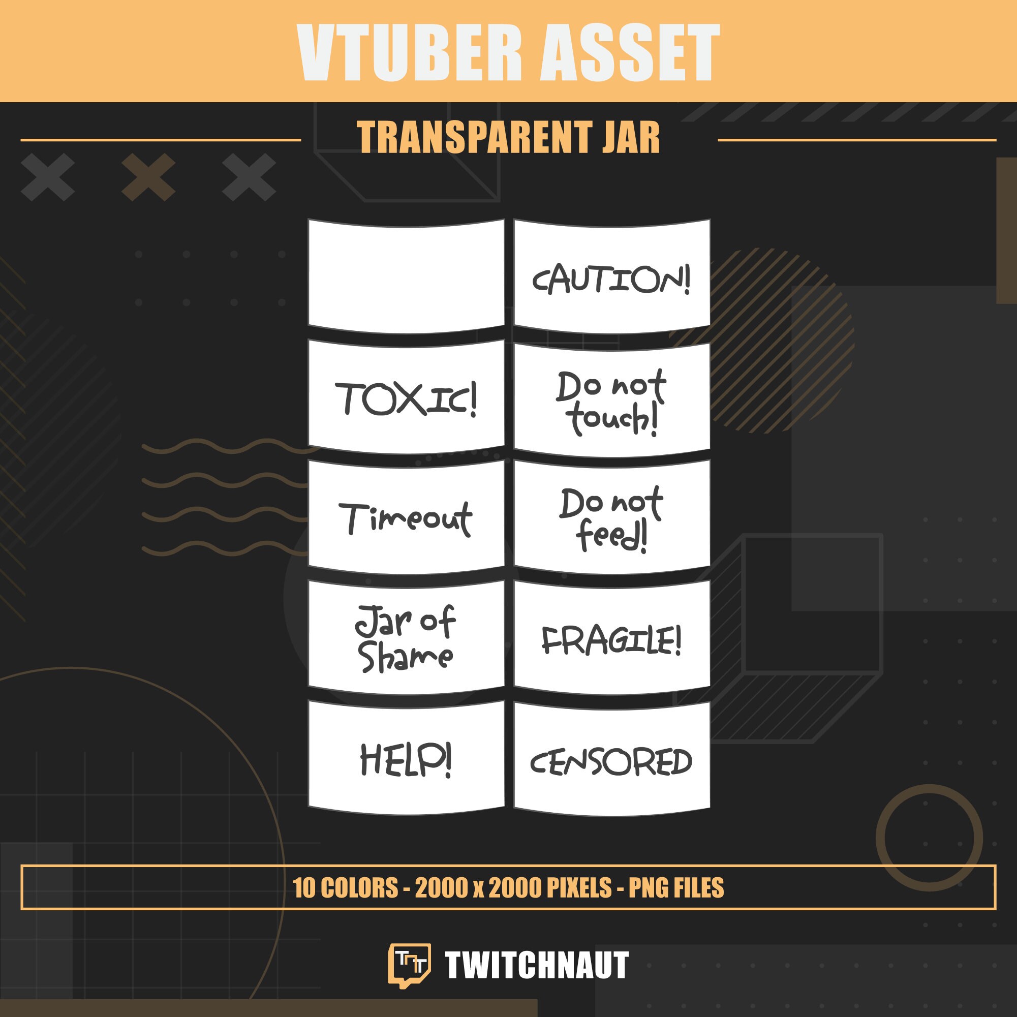 Transparent Jar Vtuber Asset | Funny Pngtuber Stream Props | Veadotube ...